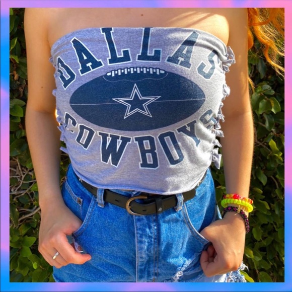 Tops | Reworked Dallas Cowboys Tube Top | Poshmark